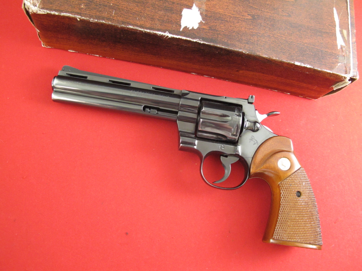 Colt Python 357mg, Early Mfg 1958, 6in Blue Vr, W/Box, No Reserve .357 ...