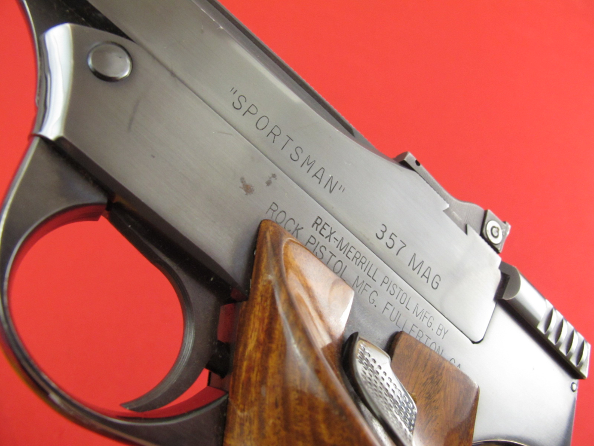 Rex Merrill Sportsman 357mg, 9in Vr Blue, Single Shot, No Reserve .357 ...