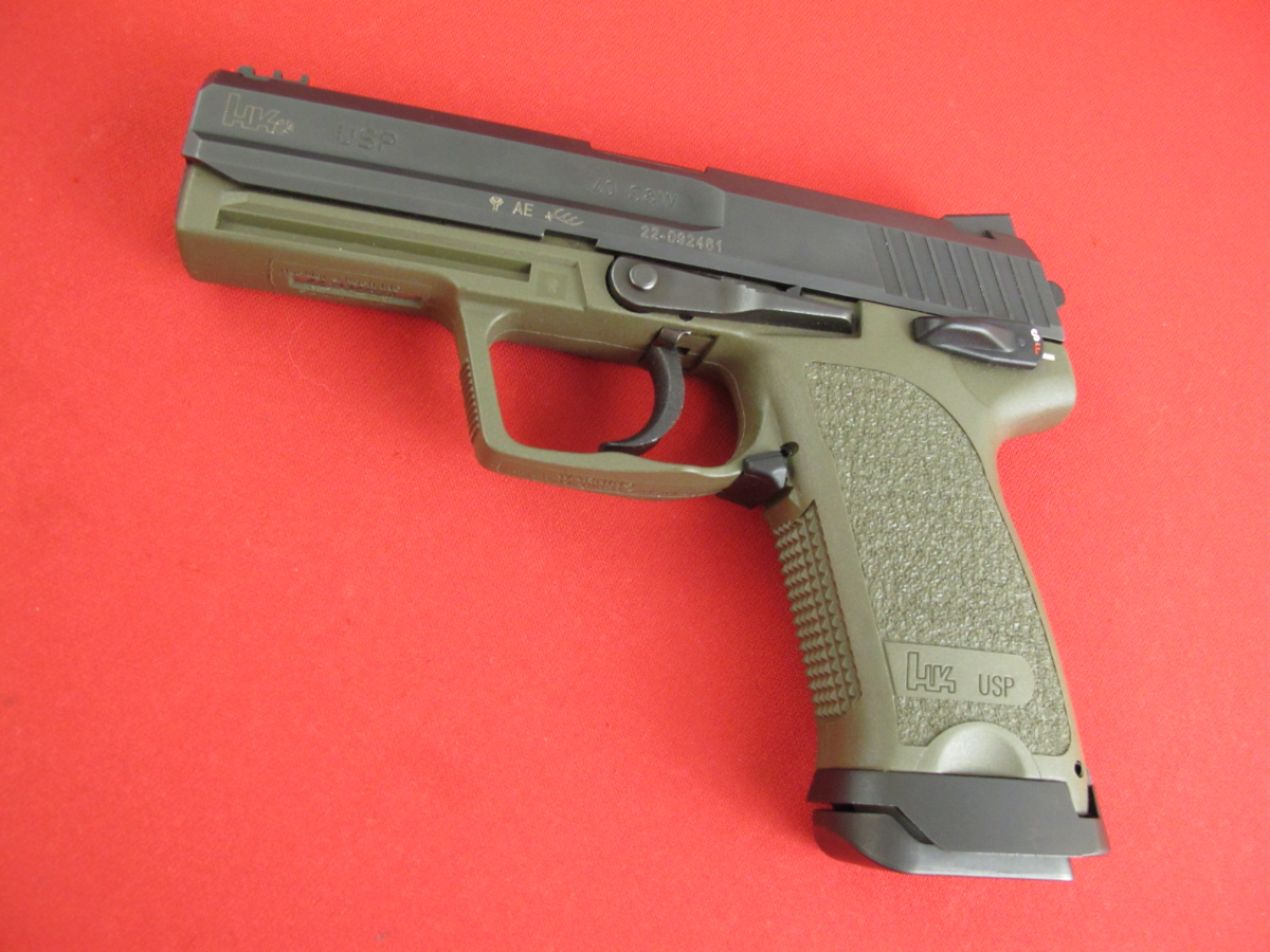 Heckler & Koch Model Usp 40sw, 4.25in Blue, Od Green Frame, Jet Funnel ...