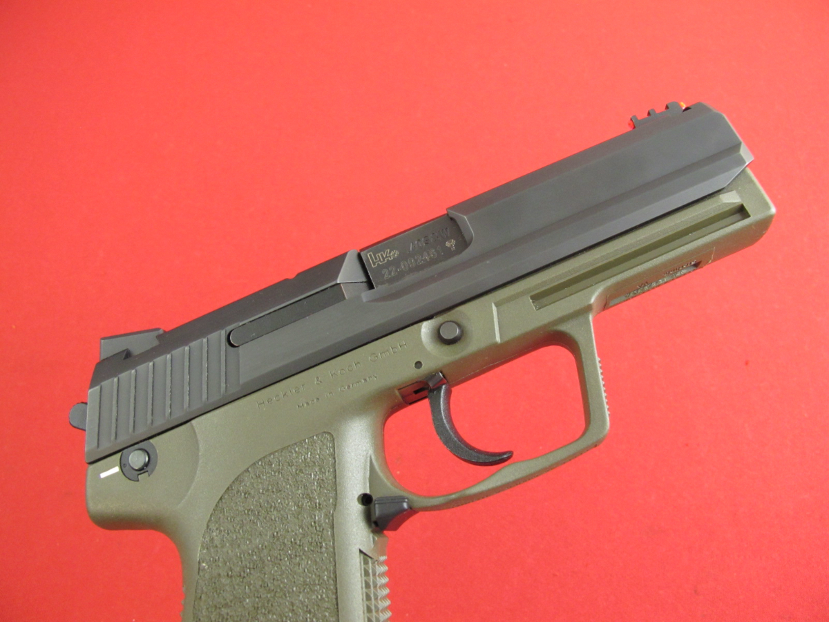 Heckler & Koch Model Usp 40sw, 4.25in Blue, Od Green Frame, Jet Funnel ...
