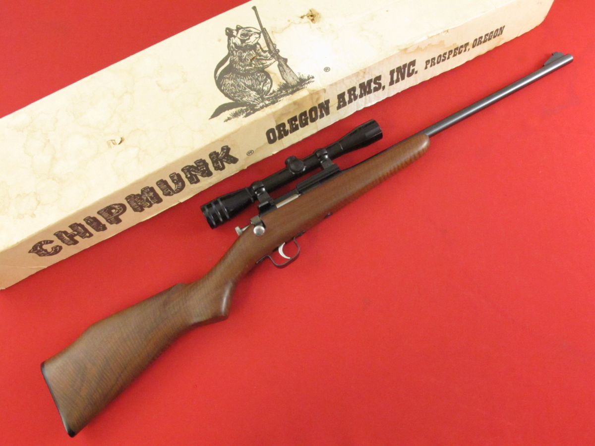 Chipmunk 22lr Rogue Rifle, 16in Blue/Wood, W/Redfield Scope & Box, No ...