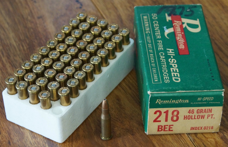 Remington 218 Bee Ammo Full Hollowpoint Box For Sale at GunAuction.com ...
