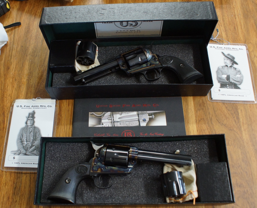 Usfa Spl. Order Cons Pair .41 Colt .38-40 Conv. Color Case Nib For Sale at GunAuction.com - 14799314