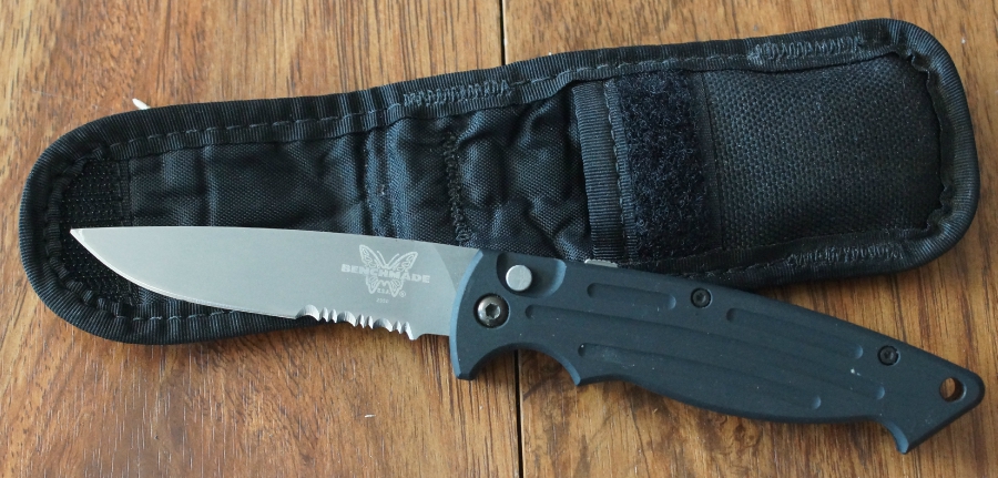 Benchmade 2550 Mini-Reflex Satin Combo Blade For Sale at GunAuction.com ...