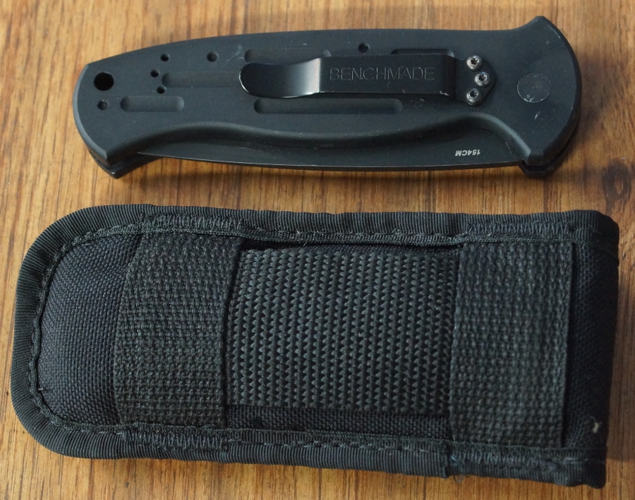 Benchmade 9050 Black Combo Switchblade W/ Sheath For Sale at GunAuction ...