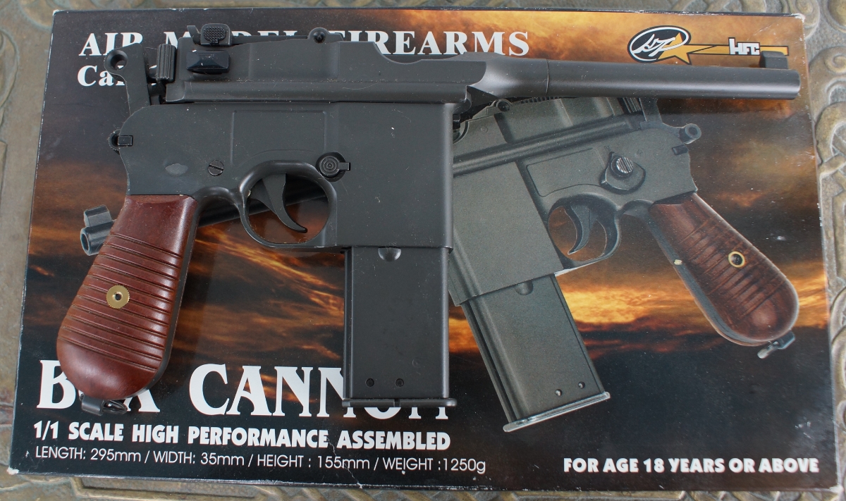 Pictures: Hfc HG-196 Full Metal Gas Airsoft Broomhandle Mauser C96 ...