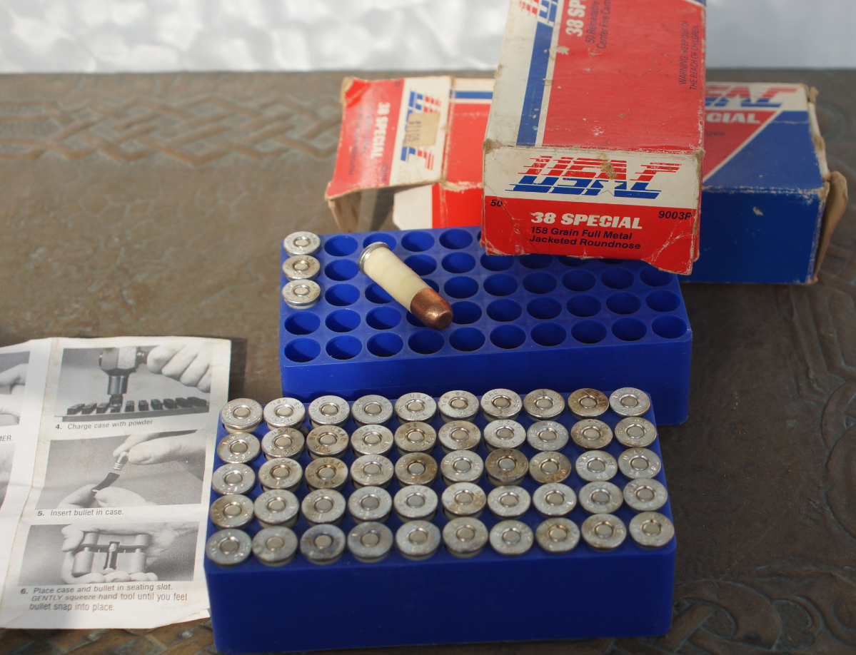 STI Guns Vintage .38 Special USAC Plastic Case Ammo 54 rds w/ Reloading ...