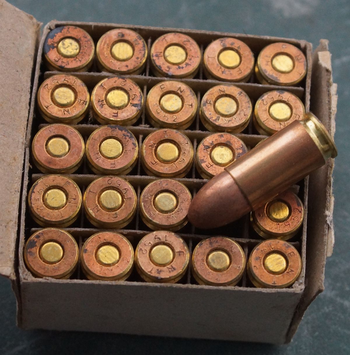 Fnt 750 Rds Spanish Fabrique National Toledo 9mm Luger Fmj 1952 9mm ...