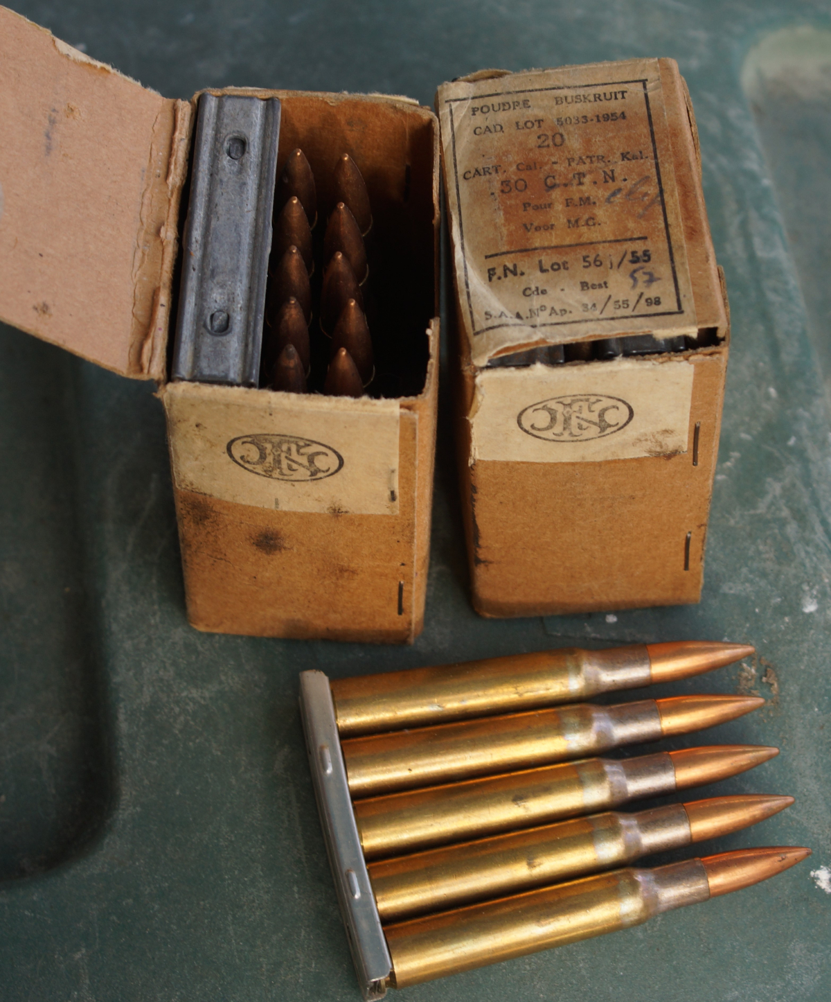 Fn F.N. 30 Ball 30-06 40 Rds Ammo On 5-Round Stripper Clips .30-06 ...