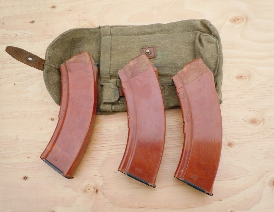 3 Ak-47 Ak47 30rd Russian Bakelite Mags, Pouched For Sale at GunAuction ...