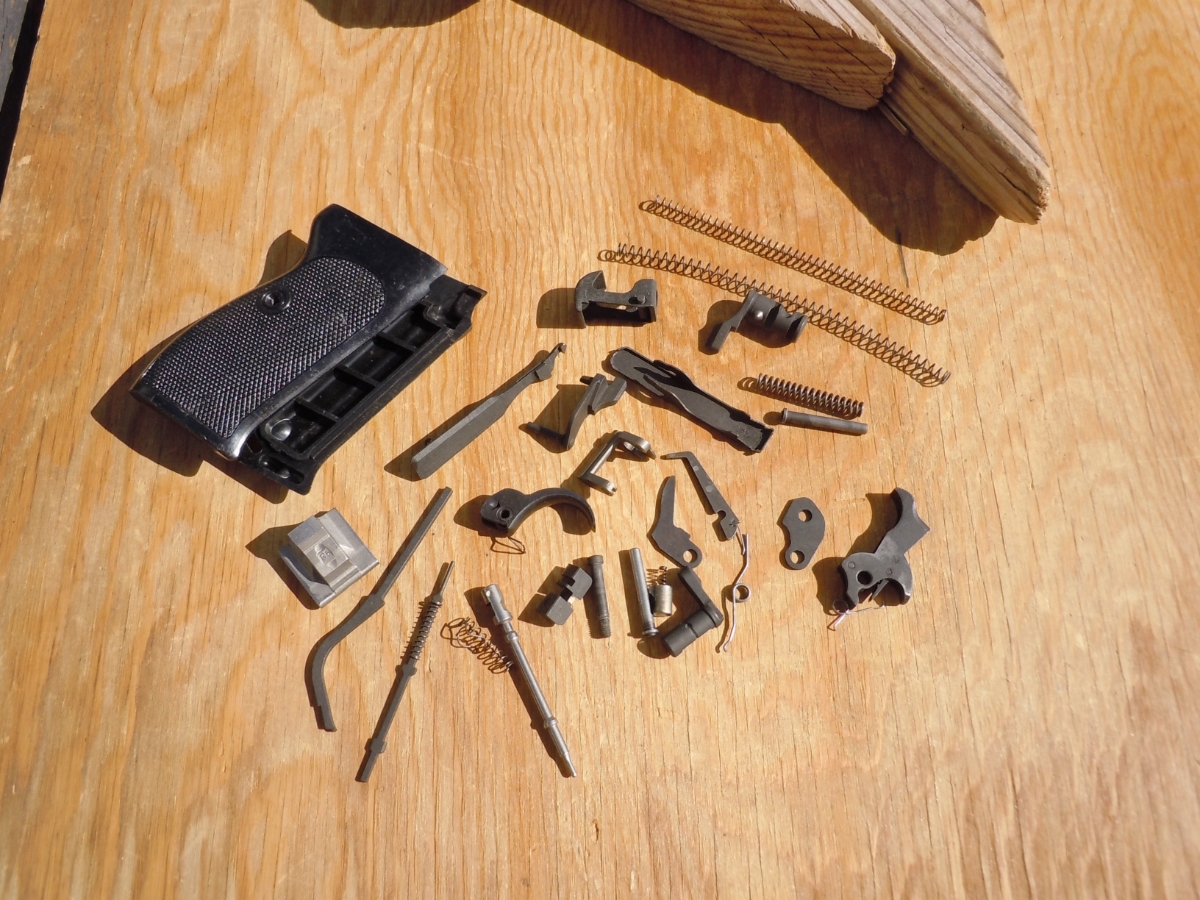 Postwar P.38 P1 Frame And Slide Parts Kit W/Grips, Very Good .38 ...