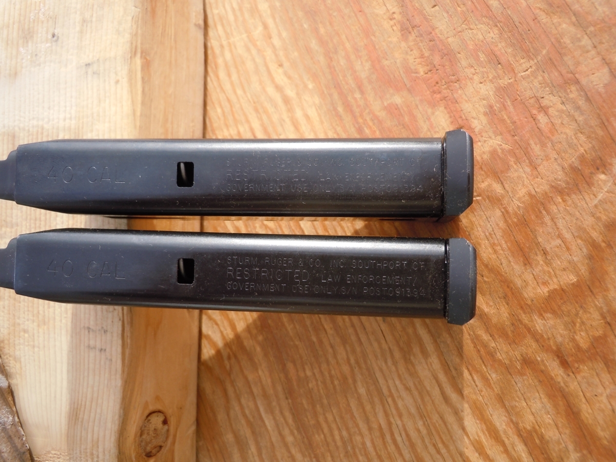 2 Ruger P17 P94 P91 P944 Magazines 40 S&W 11rd Blued Magazine Le/Mil ...