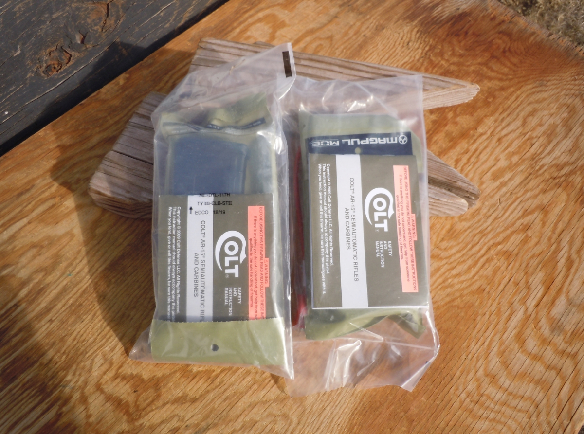 2 Factory Colt AR-15/M4 Rifle Accessory Packs AR15 PMag, Lock, Manual ...