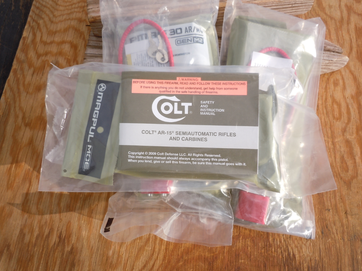 3 Factory Colt AR-15/M4 Rifle Accessory Packs AR15 PMag, Lock, Manual ...
