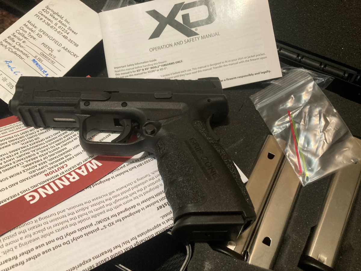 Springfield Armory Springfield Xd9 Mod 2. 4-15 Round Mags. Like New ...