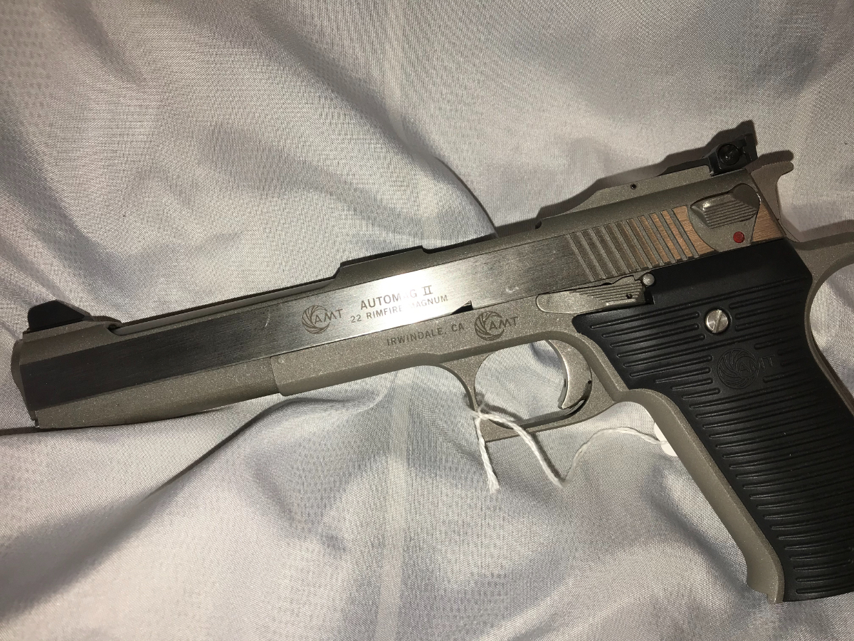 Amt Automag Ii Stainless Steel 6" With 3 Magazines .22 Magnum For Sale ...