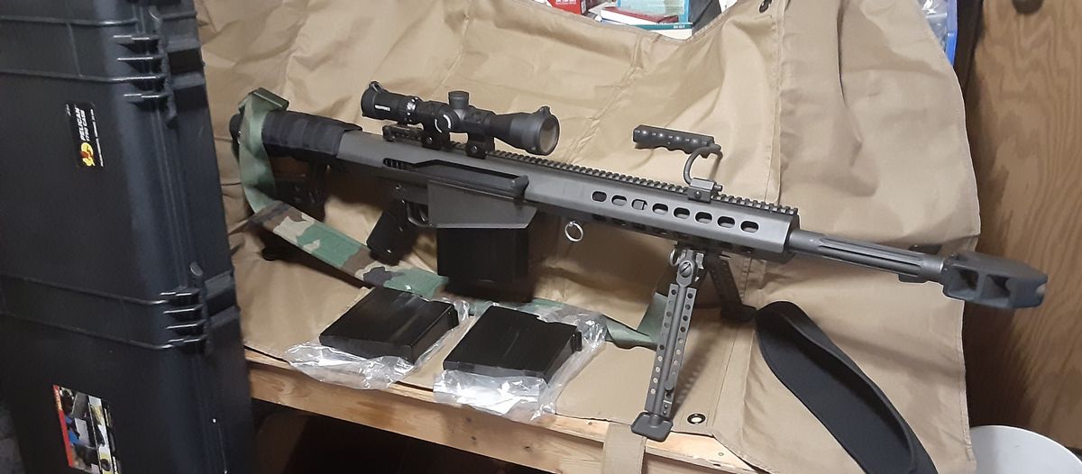 Barrett Firearms Complete Package Barrett M82 A1 .50 Cal Bmg W/ Nightforce Scope 20 Inch Barrell ...