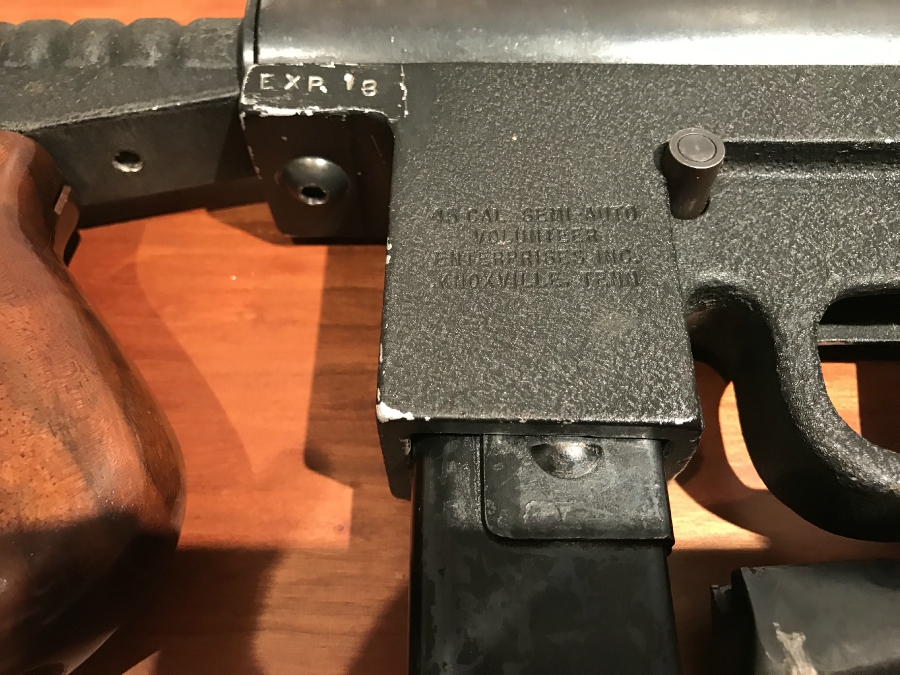 Volunteer Arms Semi Auto Open Bolt Prototype #18 .45 Acp For Sale at ...