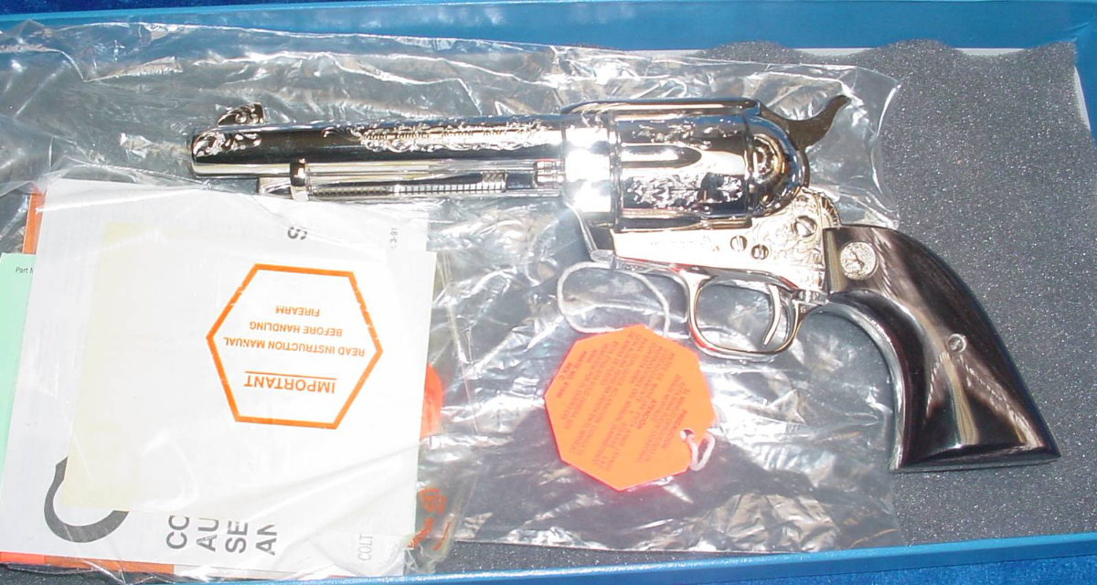 Colt Single Action Army Engraved Revolver Sampler .45 Long Colt For ...