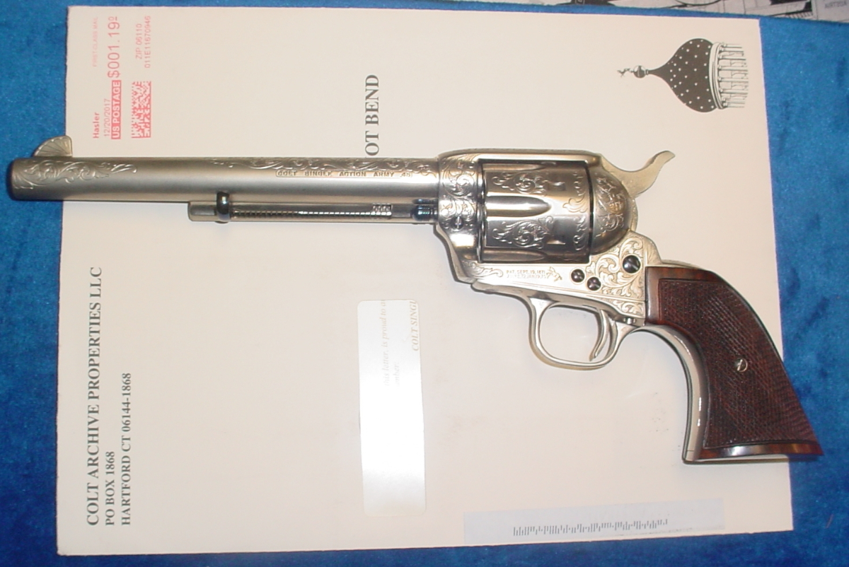 Colt Single Action Army Class C Engraved Custom Shop Revolver .45 Long ...