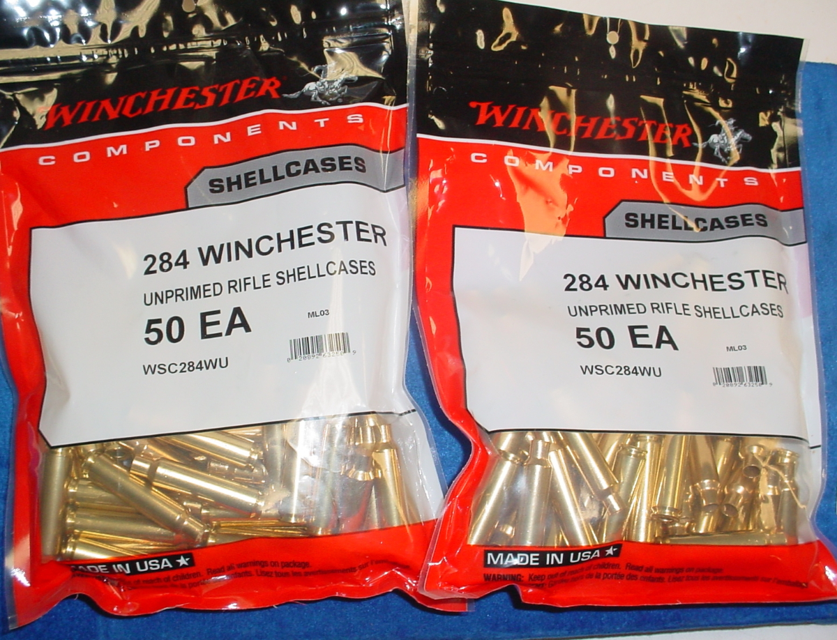 Winchester New 284 Win. Brass 100 Ct .284 Win. For Sale at GunAuction ...
