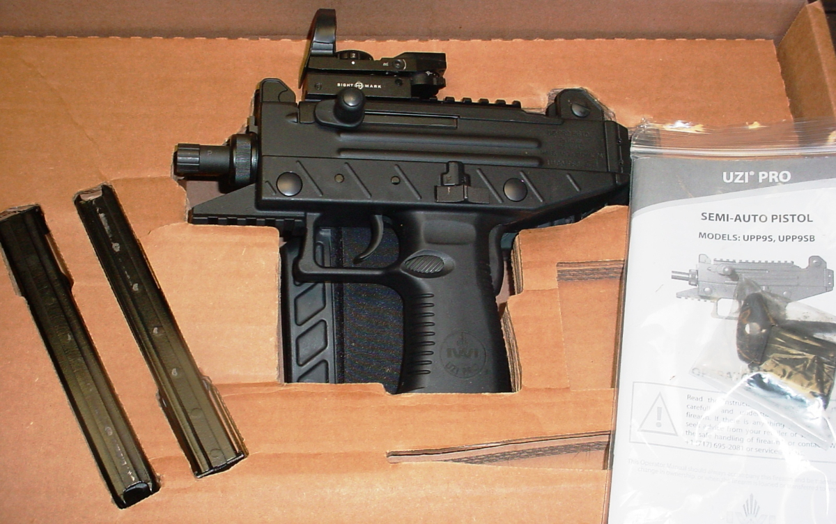 Iwi Uzi Pro Pistol 9mm With Folding Brace In Box 9mm Luger For Sale at ...