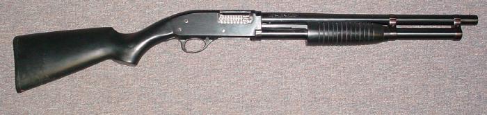 Mitchell High Standard 12 Ga Pump Riot Gun Blued Look For Sale at ...