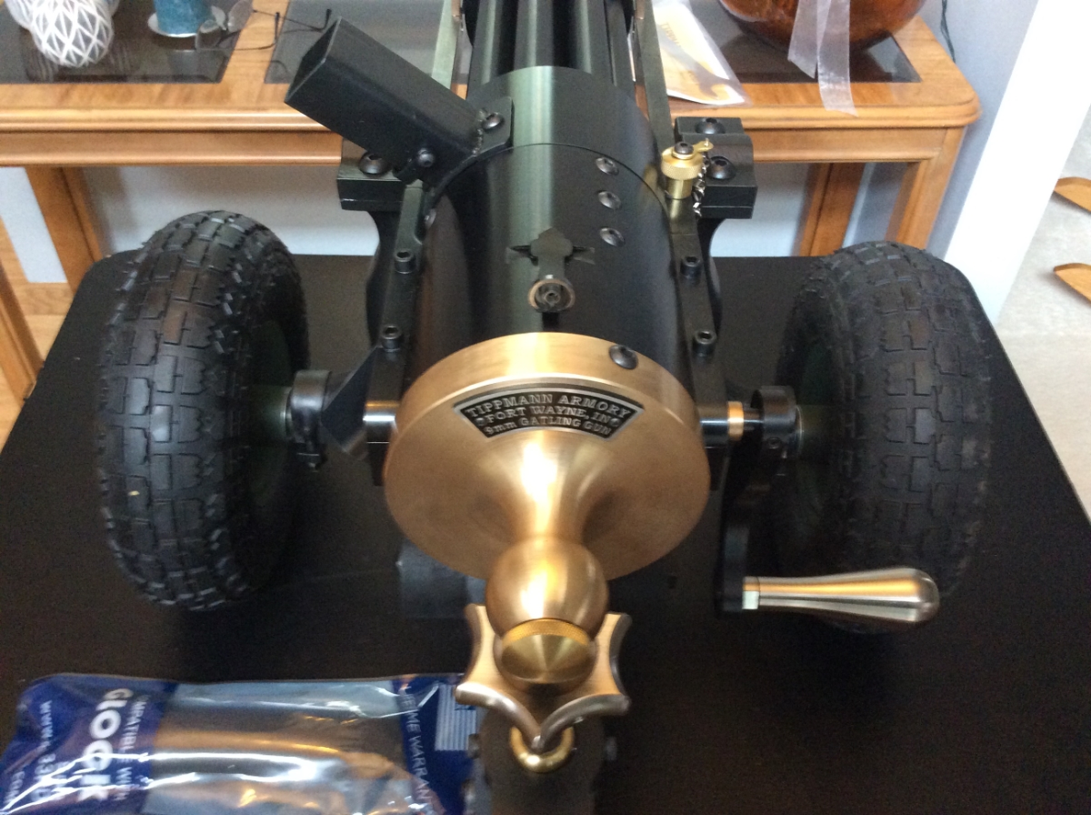 Tippmann Armory 9mm Gatling Gun Nib W/Extra 31rnd Stick Mag & Bx Non ...