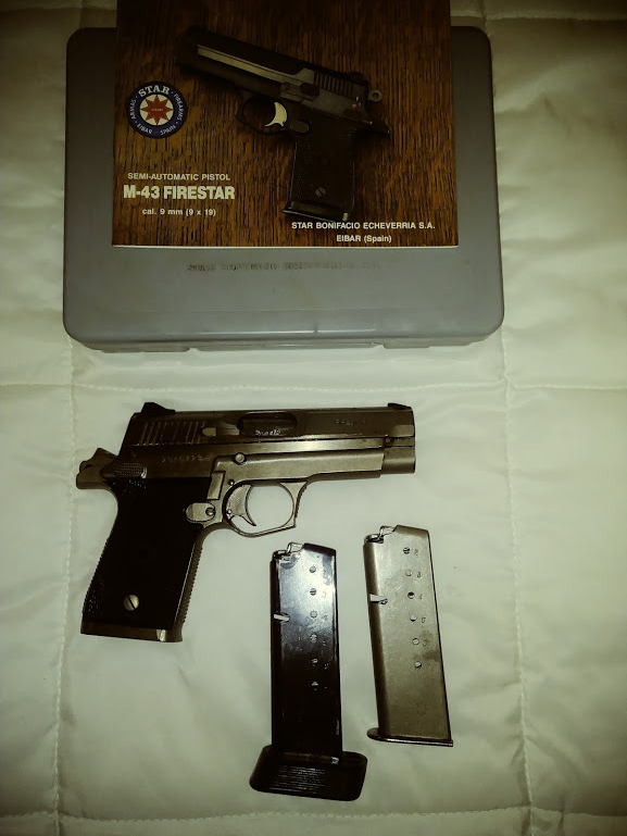 Interarms Firestar M-43 9mm 7 Plus 1 Clip (2) Nickel Finish With Black ...