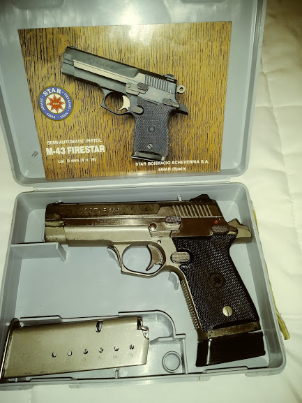 Interarms Firestar M-43 9mm 7 Plus 1 Clip (2) Nickel Finish With Black ...