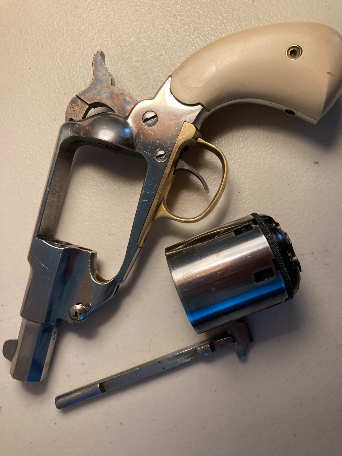 Remington Stainless Steel 1858 Black Powder Revolver 2" .38 /357 Cal ...