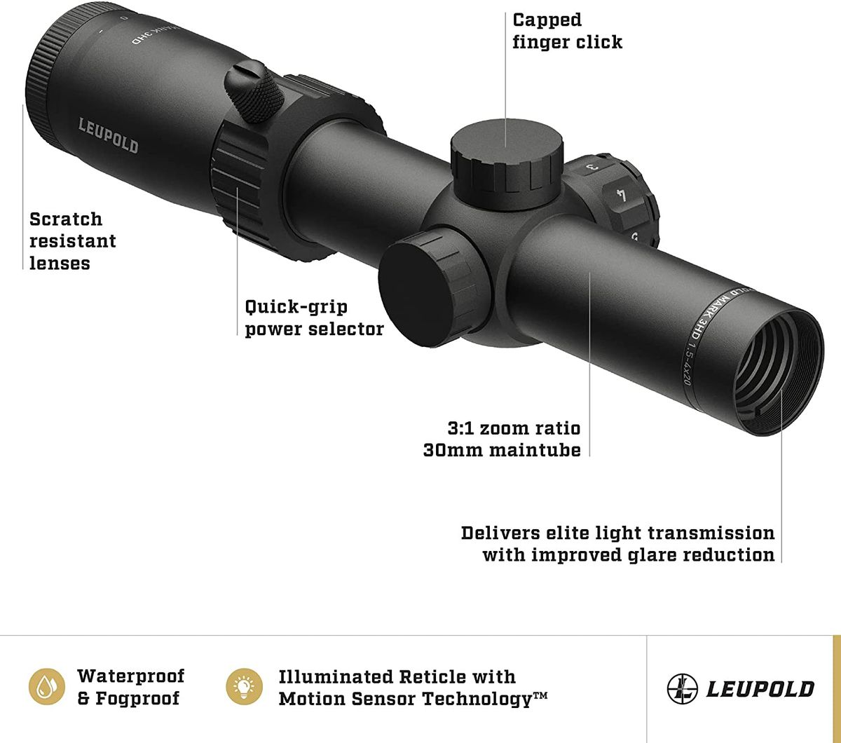 Mark 3hd 1.5-4x20mm Riflescope Willuminated Firedot Spr Reticle Matte ...