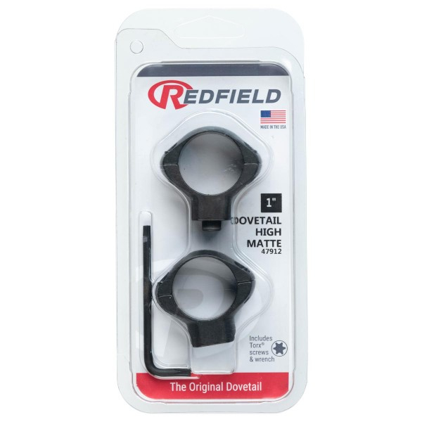 FIE Firearms 1 in. High Dovetail Matte Black Steel Redfield Rings ...