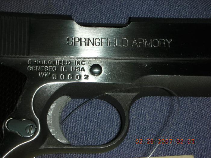 Springfield Armory (Geneseo, Il) Springfield Armory 1911 1911a1 Gi Spec ...