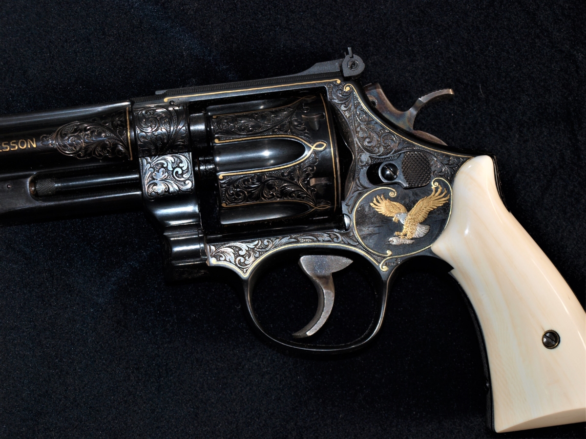 S&W Smith & Wesson Model 27-2 Angelo Bee Engraved .357 Magnum For Sale ...