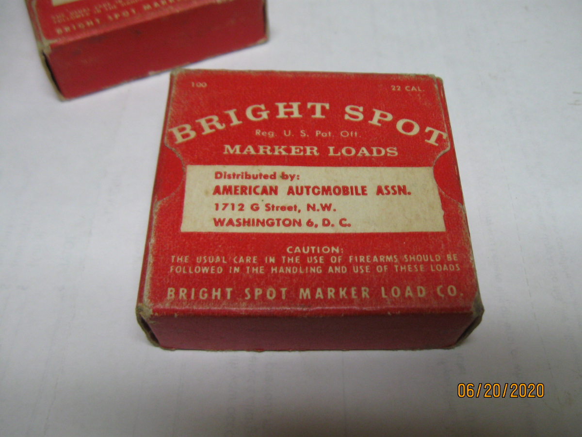 Bright Spot 22 Chalk Marker Box 100 Ammo Excellent Scarce Collectible ...