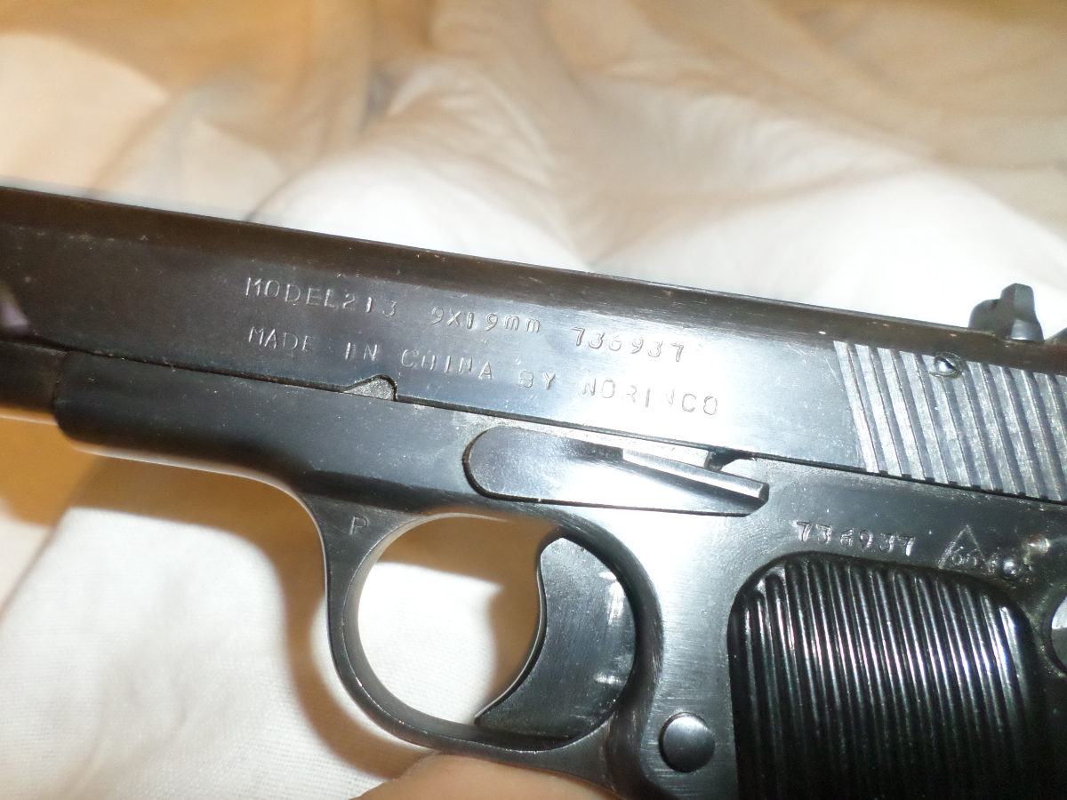 - Type 54 (TT33) Chinese factory 66 Norinco Tokarov 9mm Pistol and two ...