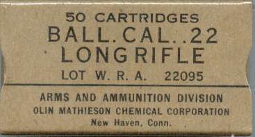 W.R.A.-Olin Mathieson 22 Military Ball Long Rifle For Sale at ...