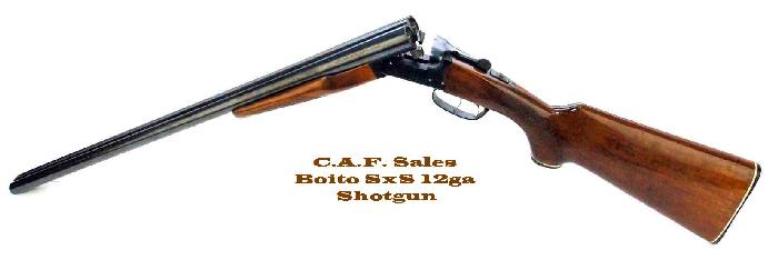 Boito Model BR2 12ga SxS Double Barrel Shotgun