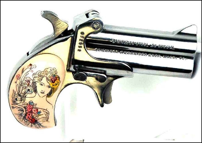 American Derringer Corp Lady Derringer M-1 38spl Stainless Derringer