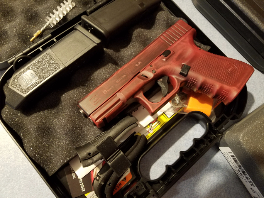 Glock Inc. Glock 19 Gen4 Battleworn Red Finish 9mm Luger For Sale at ...