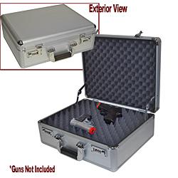 Silver Hard Sided Handgun Case Aluminum Gun Case For Sale at GunAuction ...