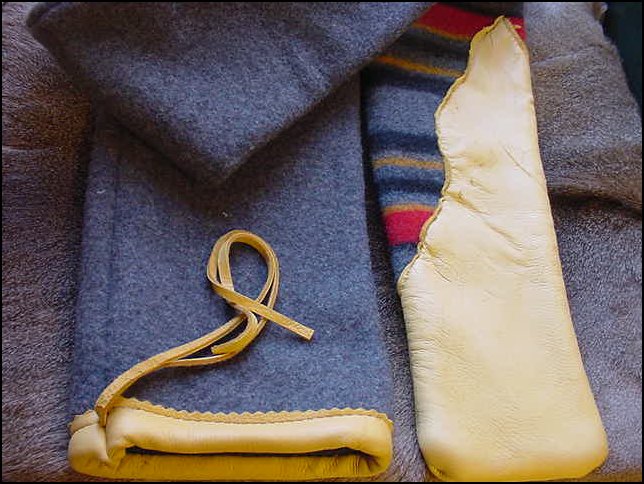 Wool & Elk Leather Rifle Case, Black Powder