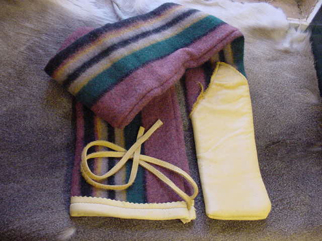 Wool & Elk Leather Rifle Case, Black Powder