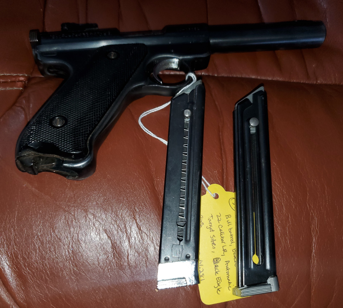 Ruger Mark I Target 22 Caliber Long Rifle Automatic Pistol, Two Clips ...