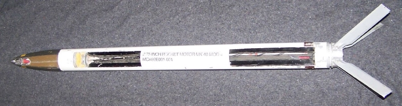 Rare Sectioned Cut-Away 2.75 Inch MK40 Rocket