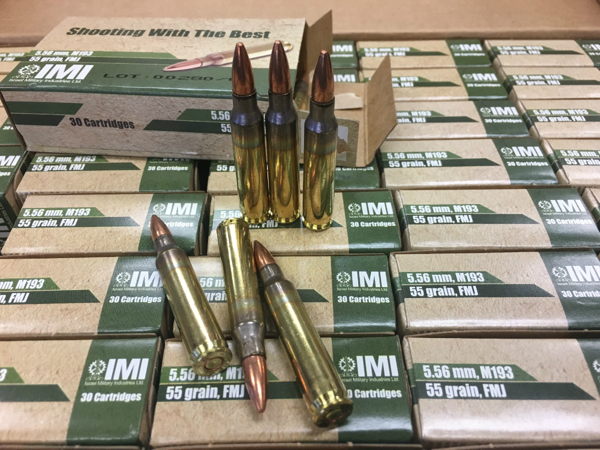Imi Defense 1200 Round 55 Grain Imi 5.56mm M193 5.56mm Nato For Sale at ...