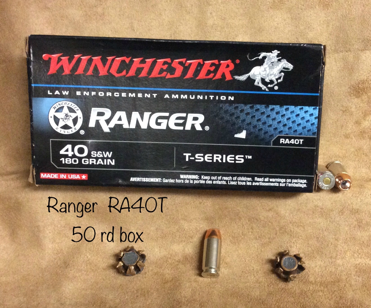 Winchester Ranger T-Series 40s&W Ra40t Talon Ammo 50 Rounds .40 S&W For ...
