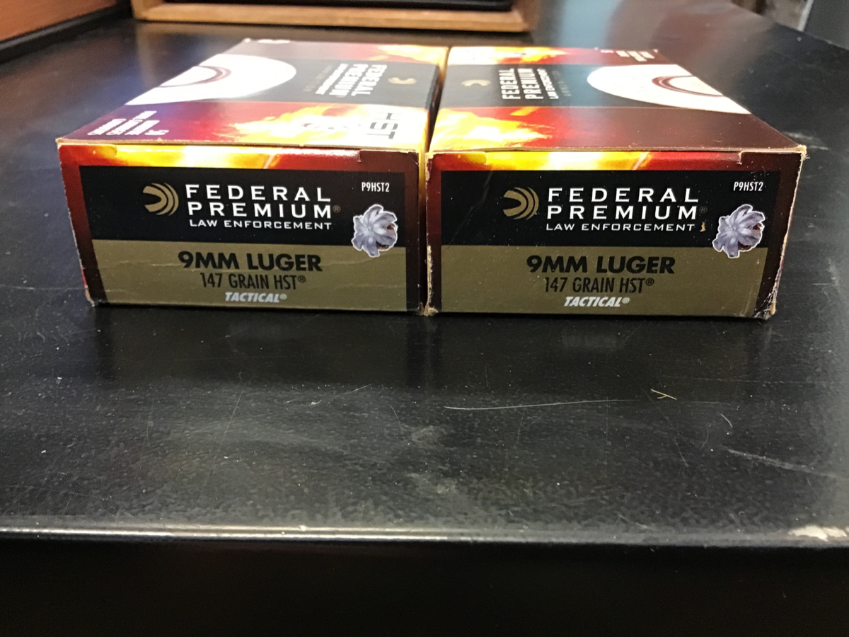 Federal Premium Ammunition 100 Rounds Federal Premium 9mm Hst 147 Gr ...