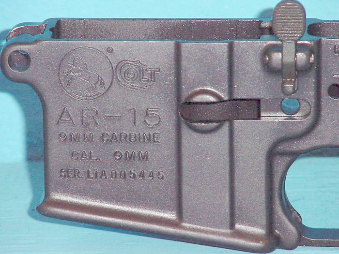 COLT UNUSUAL AR-15 9MM LOWER RECEIVER STRIPPED